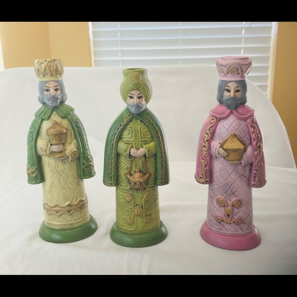 Holiday | Vintage Candlesticks Ceramic Christmas Three Wise Men | Poshmark